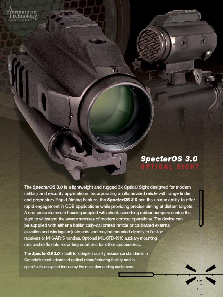 Spectre 3x Manual | PDF | Telescopic Sight | Firearms