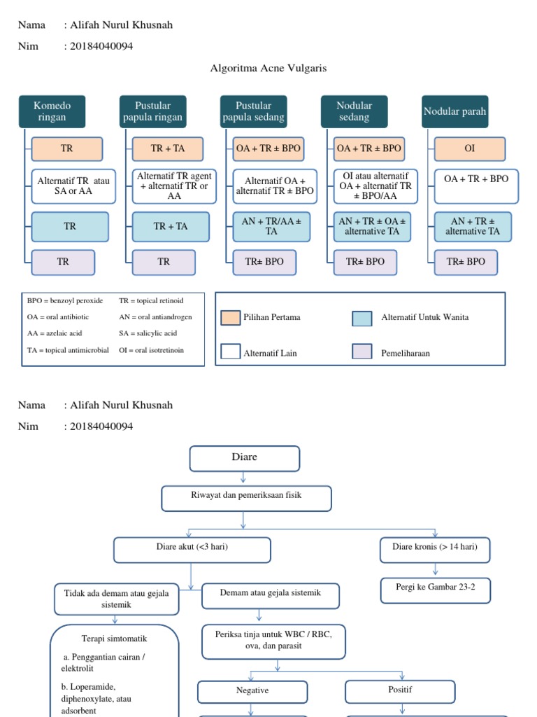 Algoritma Acne Vulgaris | PDF