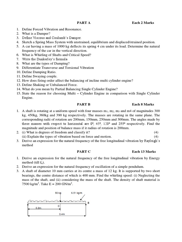 2nd Internal 2 | PDF | Quantity | Force
