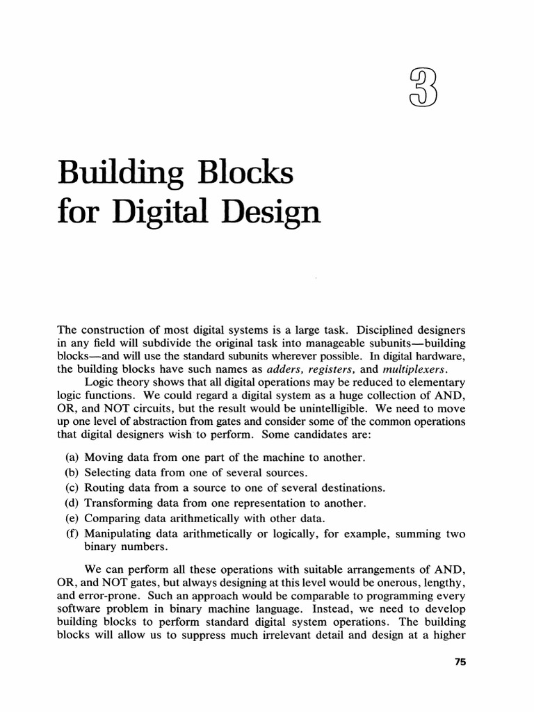 Building Blocks For Digital Design: Adders, Registers, and Multiplexers ...