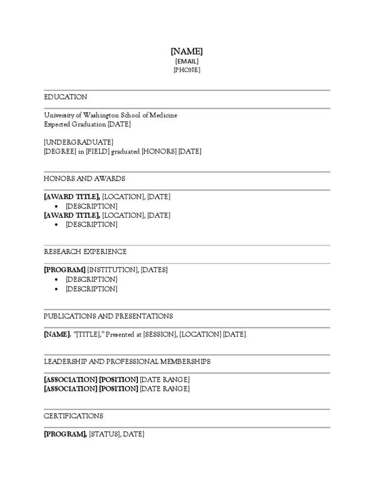 CV Template | PDF