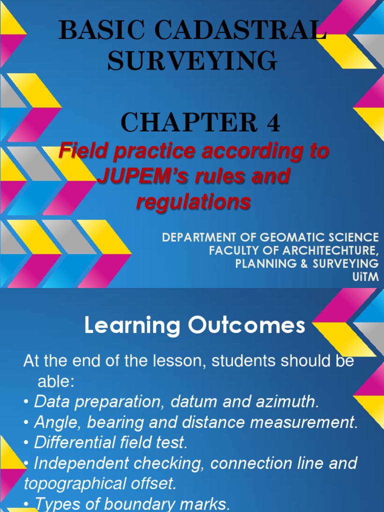 Field Practice of Cadastral Surveying: Preparing Accurate Pre ...