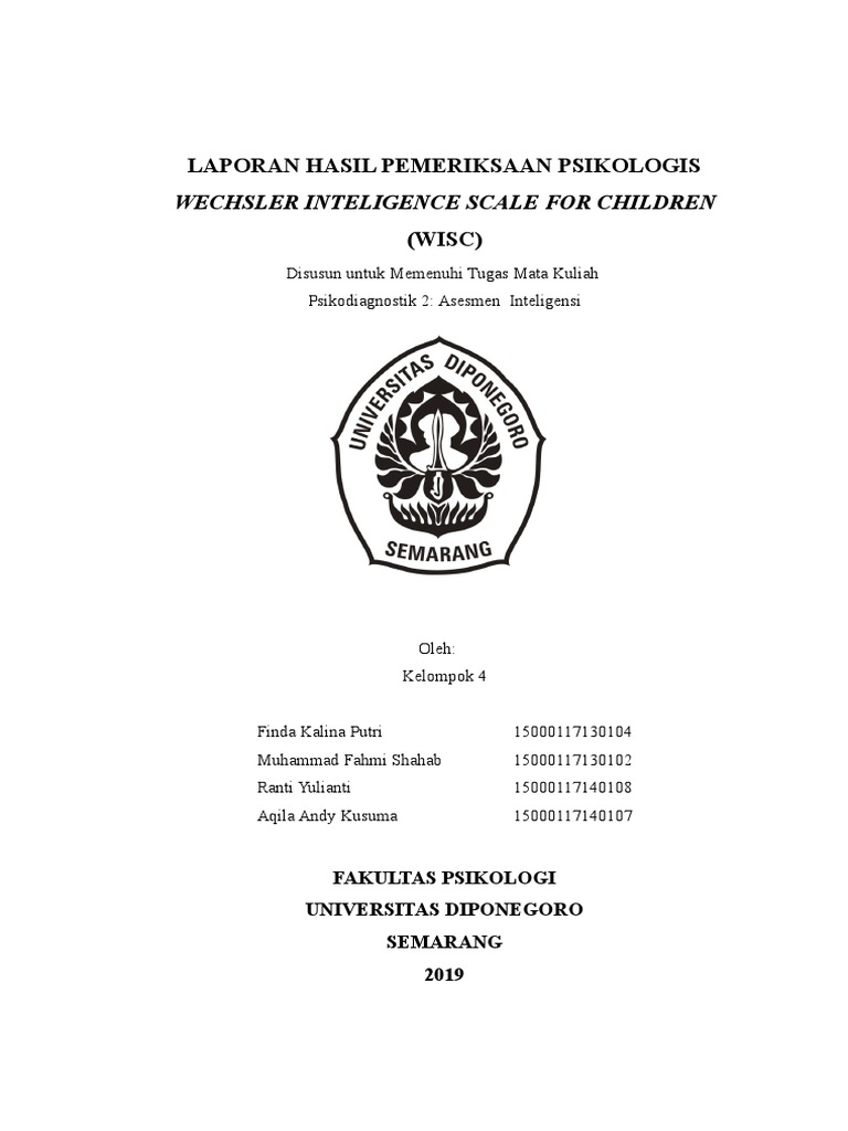 Format Laporan Wisc New | PDF