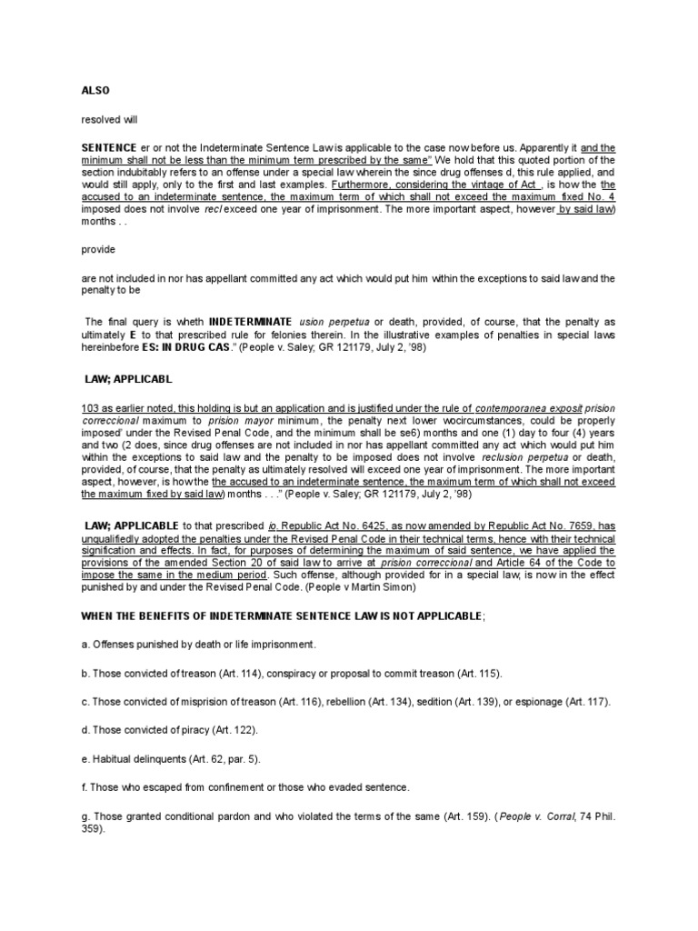 Correccional Maximum To Prision Mayor Minimum, The Penalty Next Lower ...