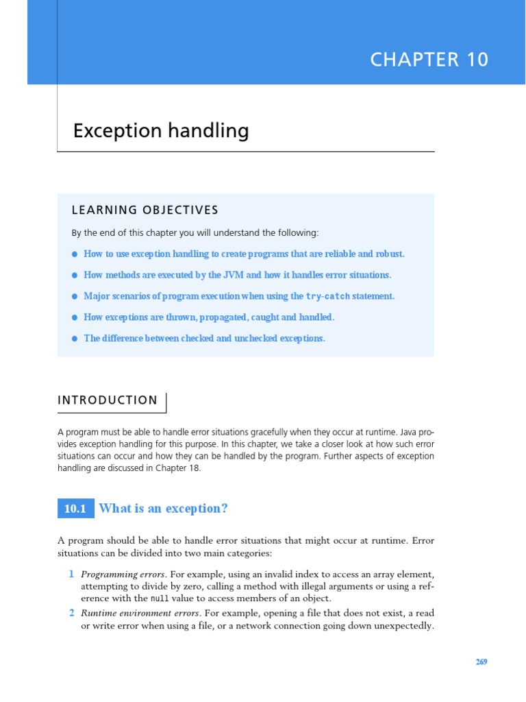 Java Exception Handling Pdf Pdf Class Computer Programming