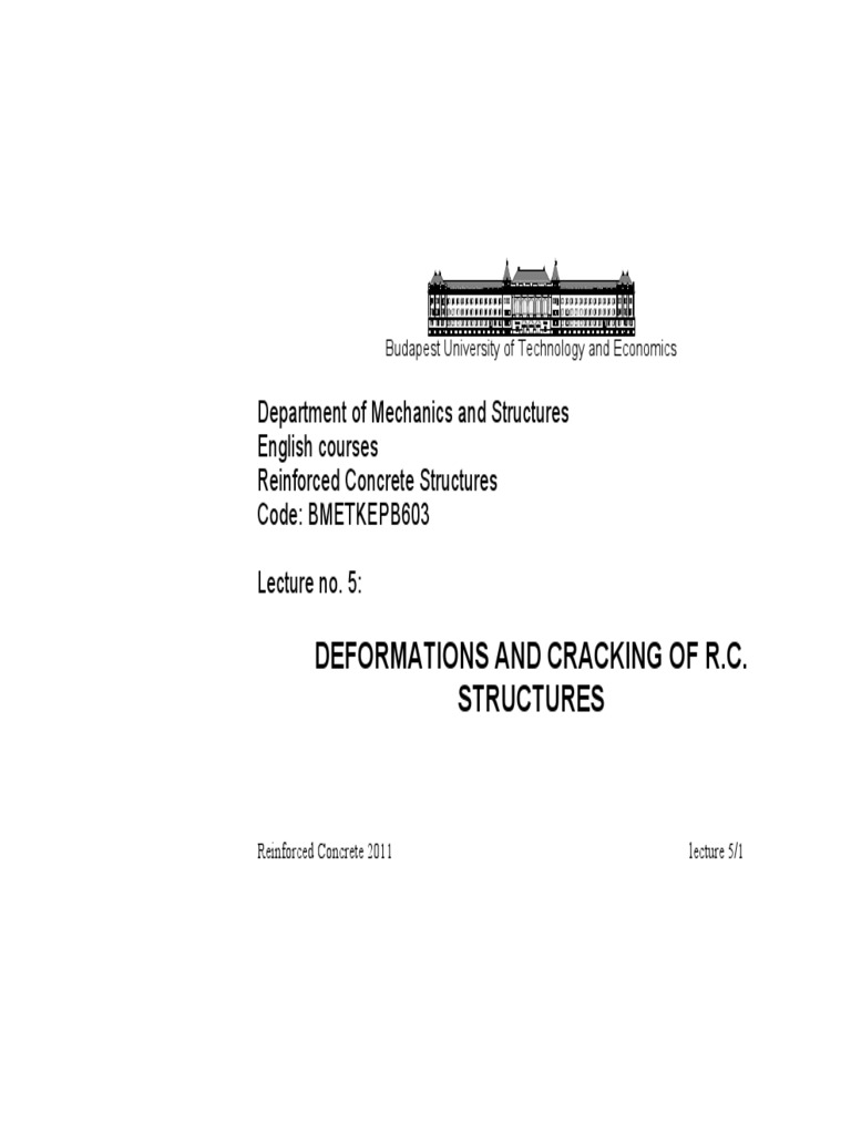 Understanding Deformations and Cracking in Reinforced Concrete ...
