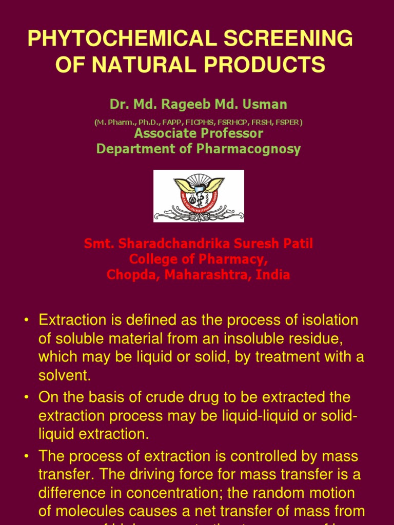 Extraction vs. Isolation in Phytochemistry | PDF | Chromatography ...