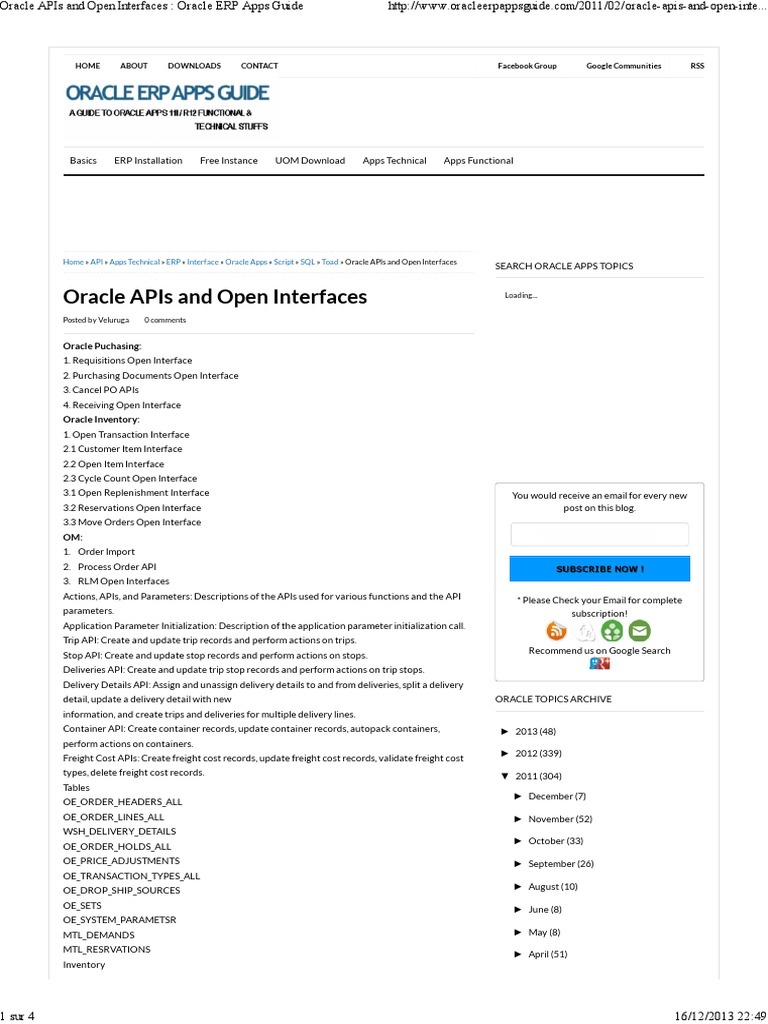 Oracle Apis And Open Interfaces Oracle Erp Apps Guide Pdf Pdf Application Programming 2965