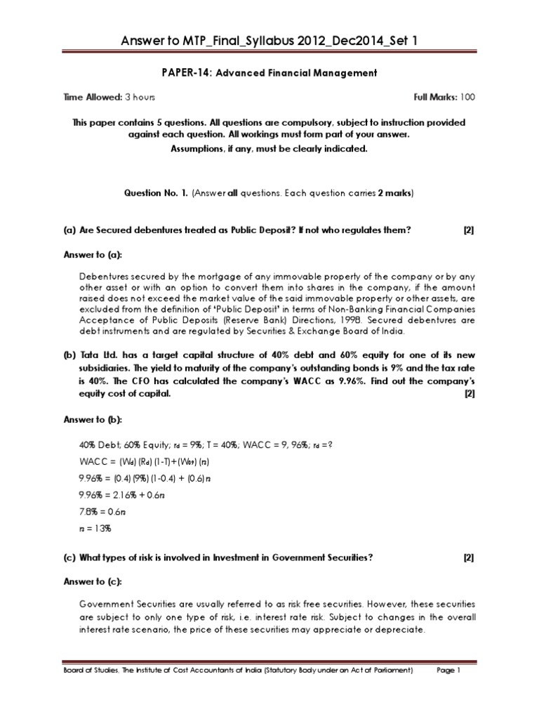 Paper14 Solution | PDF | Futures Contract | Hedge (Finance)