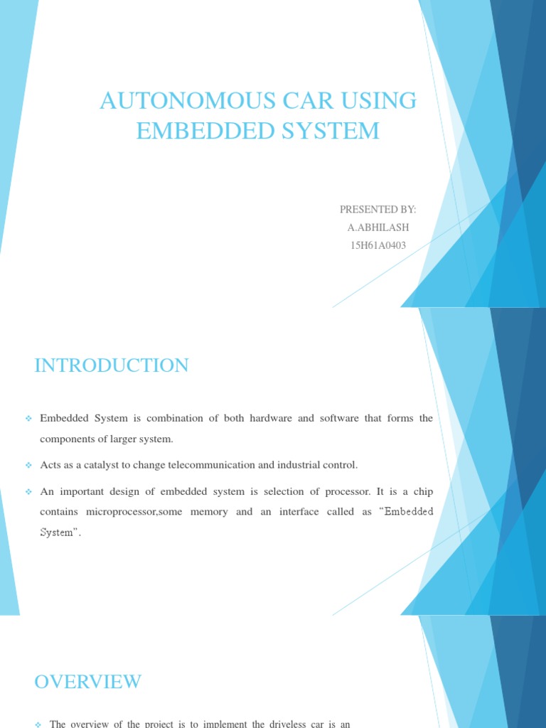 Autonomous Car Using Embedded System | PDF
