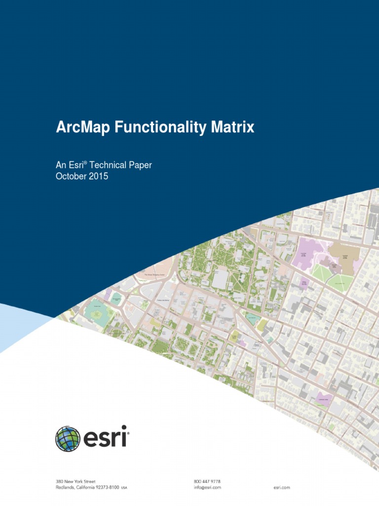 Arcmap Functionality Matrix | PDF | Arc Gis | Map