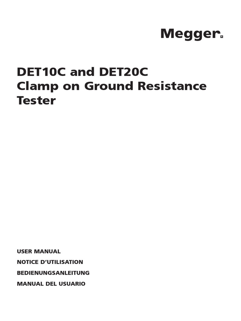 DET10C and DET20C Clamp On Ground Resistance Tester | PDF | Comma ...