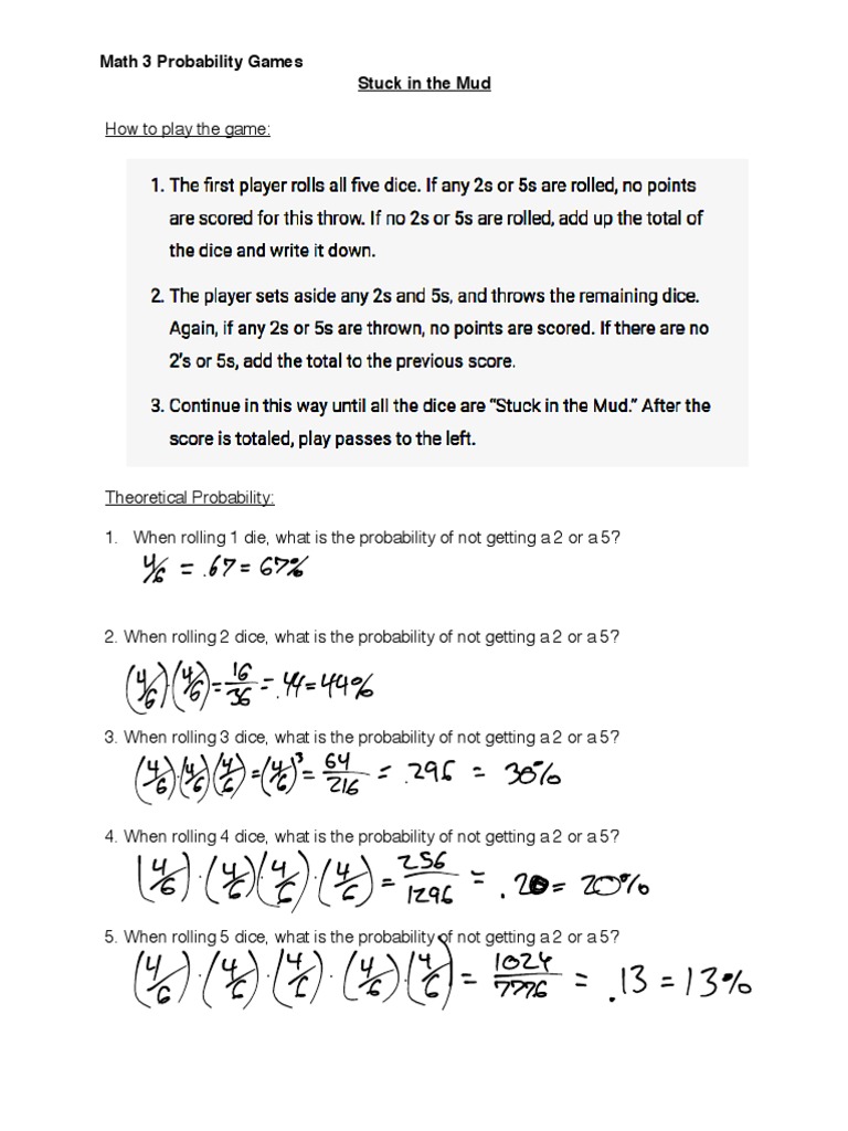 Grade 3 Probability Card Games | PDF | Sports & Recreation | Home & Garden