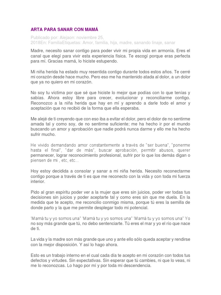 Carta para Sanar | PDF | Amor