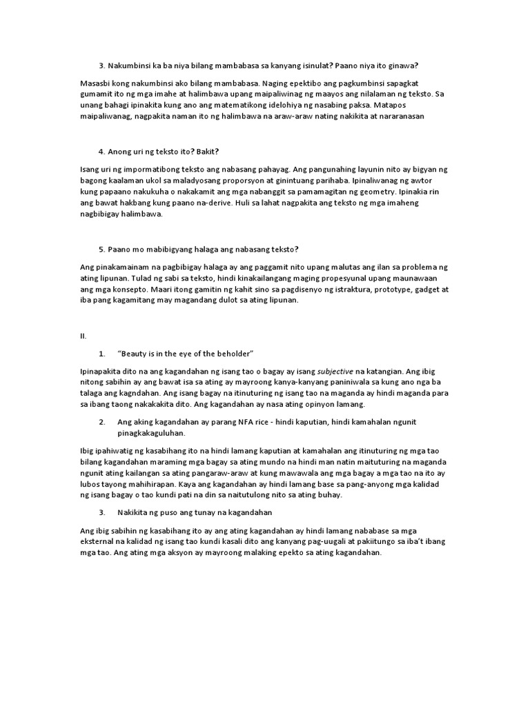 Filipino Assignment | PDF