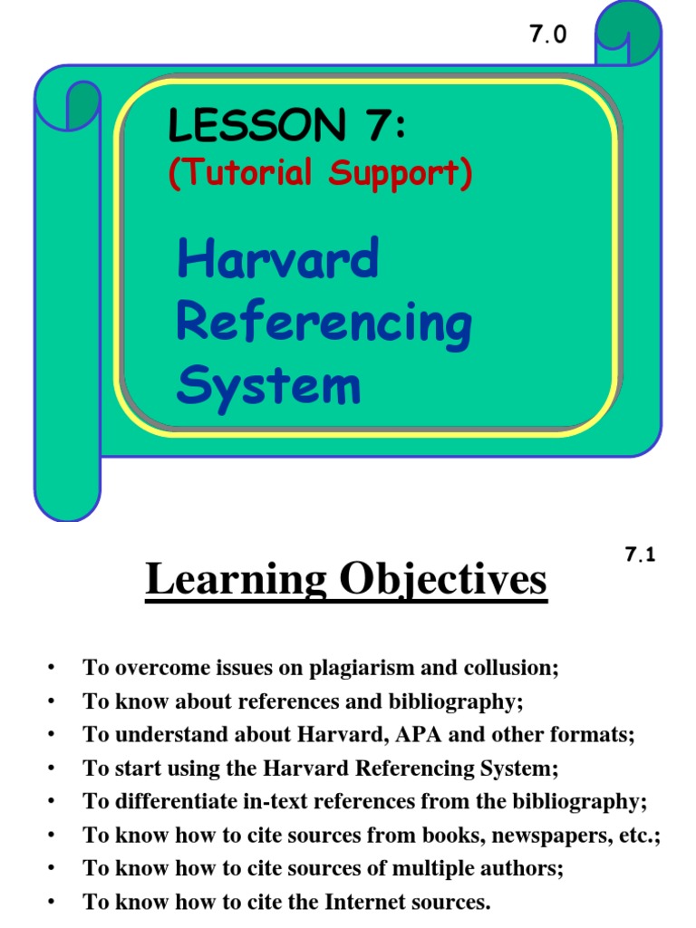 Lesson 7:: (Tutorial Support) | PDF | Citation | Bibliography