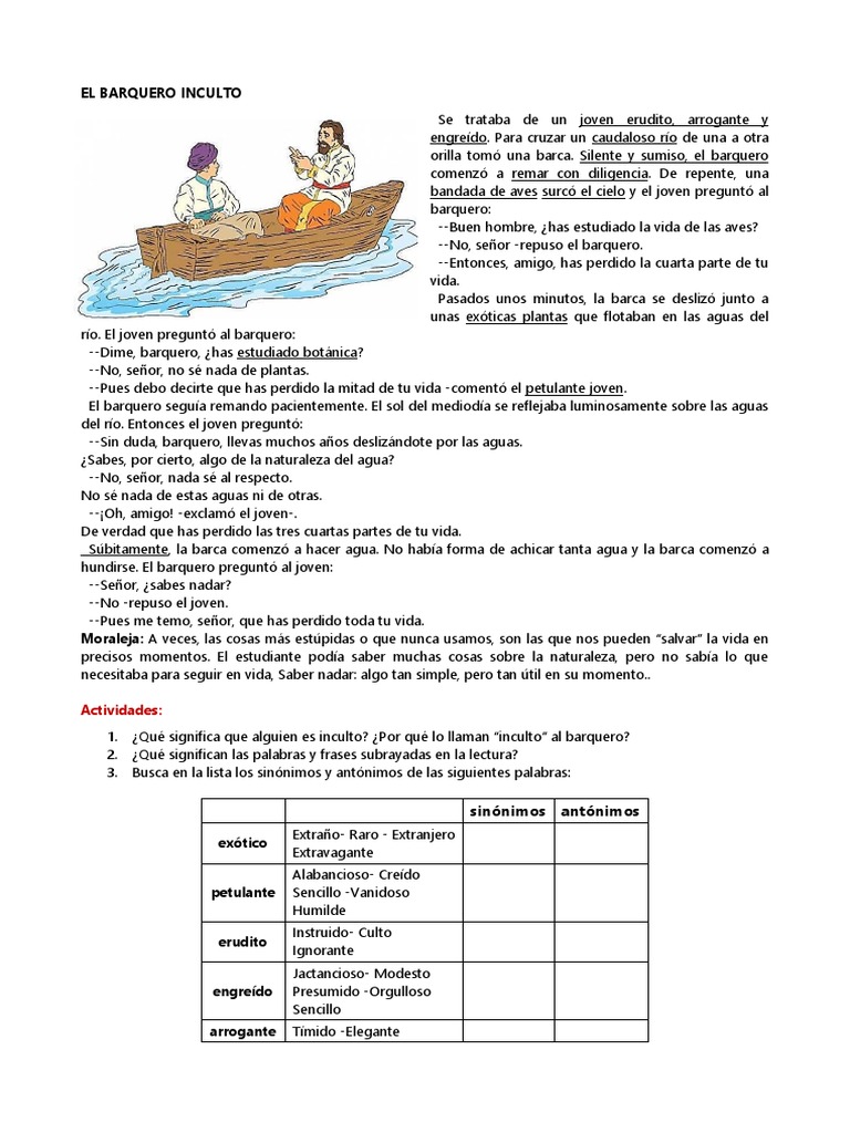 El Barquero Inculto | PDF