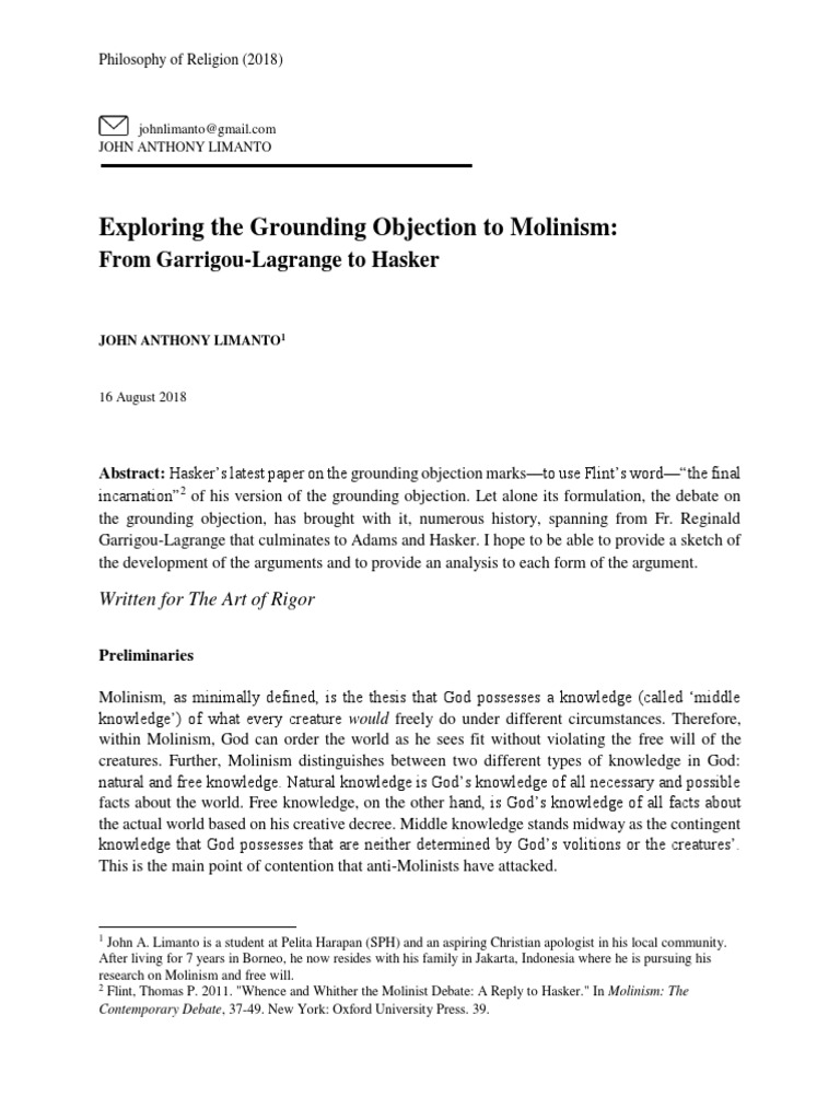 Exploring The Grounding Objection To Mol | PDF | Metaphysics | Truth