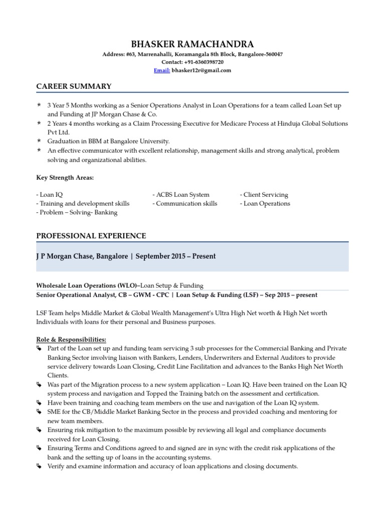 Updated Resume | PDF | Jp Morgan Chase | Medicare (United States)