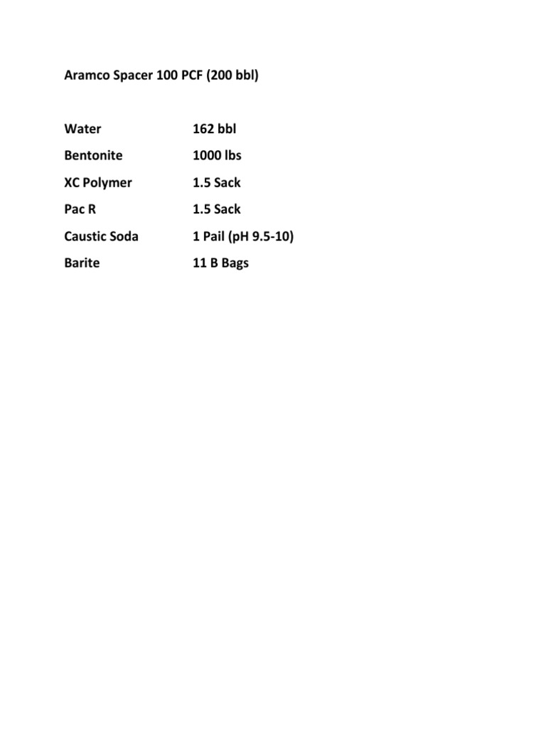 Aramco Spacer 100 PCF | PDF
