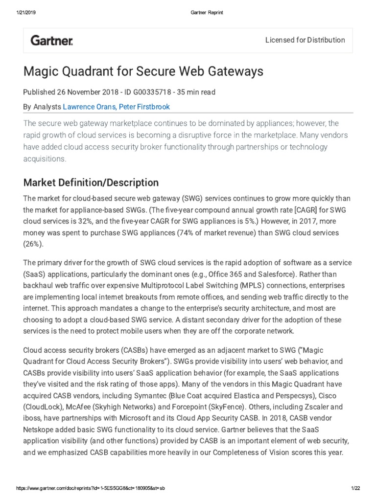 SecureGateways ContentFiltering Gartner2018 | PDF | Chess | Chess Theory