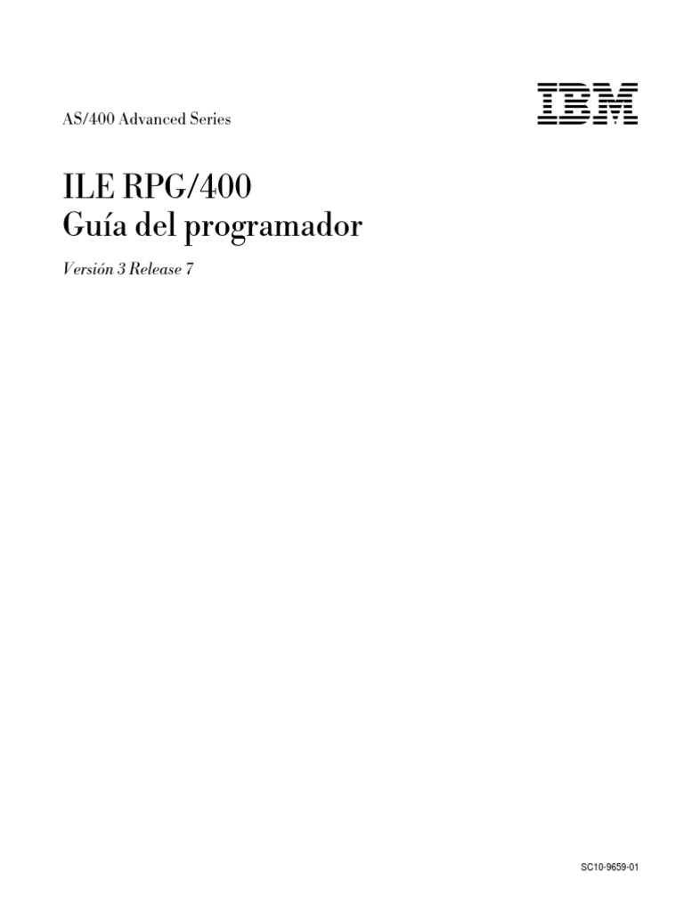 ILE RPG 400 Guia Del Programador PDF | PDF | Compilador | Ibm System I