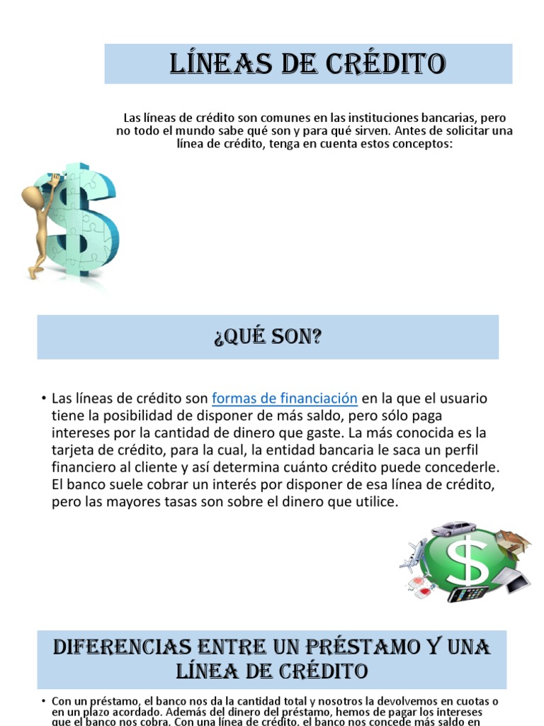 Guía sobre líneas de crédito y su uso | PDF | Bancos | Interés