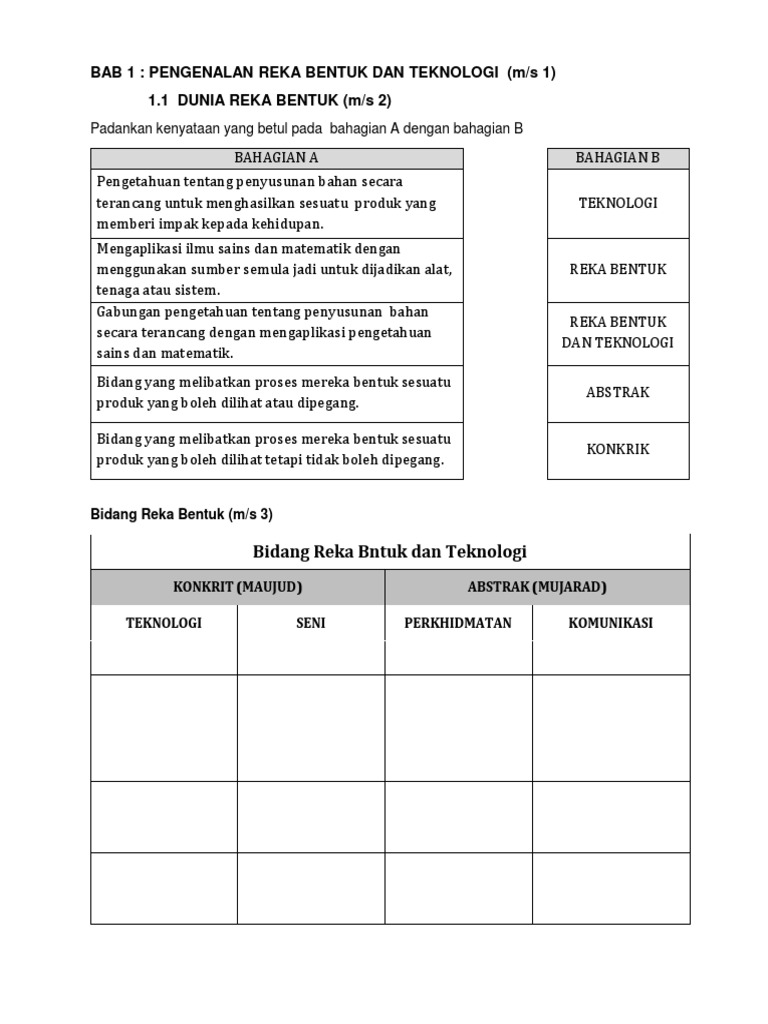 Latihan RBT Ting 1 | PDF