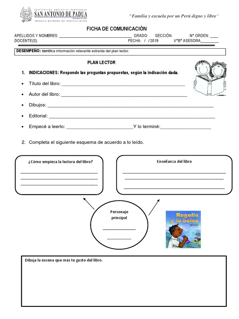 FICHAS de Plan Lector | PDF