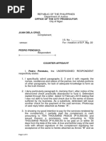 Sample Rejoinder Affidavit | PDF | Affidavit | Government