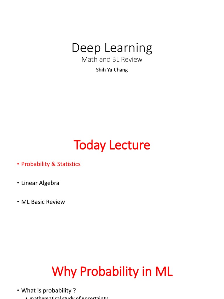 Lecture2 Math ML Review | PDF | Probability Theory | Matrix (Mathematics)
