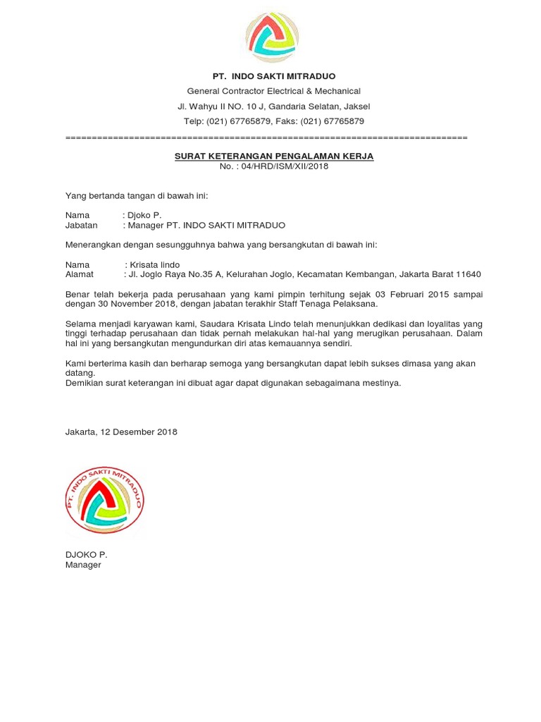 Surat Paklaring | PDF