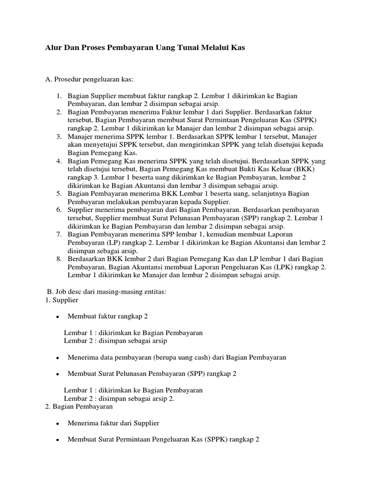Alur Pembayaran Kas | PDF