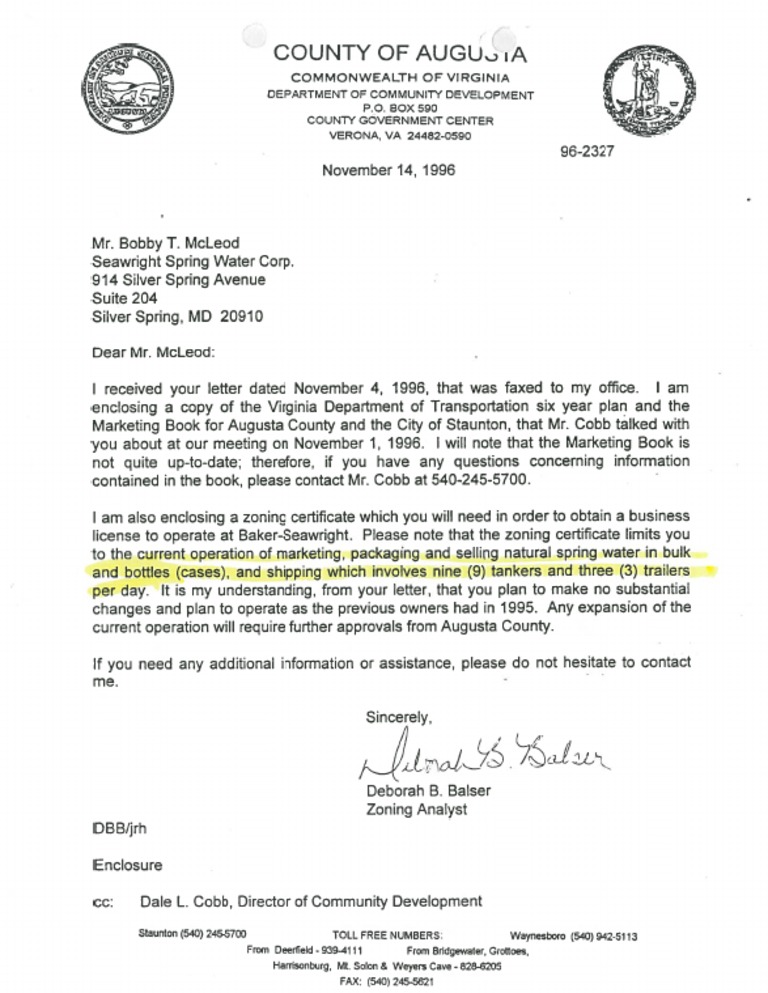 This Letter Cites The 23-Year-Old Zoning Certificate | PDF