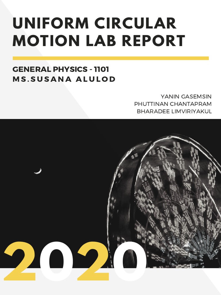 Uniform Circular Motion Lab Report | PDF | Acceleration | Force