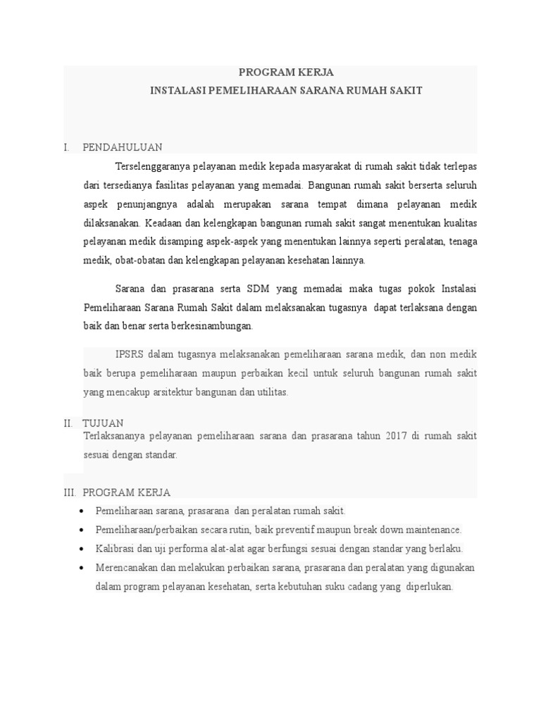 Program Kerja Ipsrs 2017doc PDF | PDF