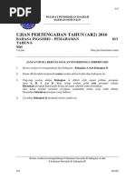 Soalan Trial English BI UPSR Paper 1 Sabah | PDF | Leisure | Nature