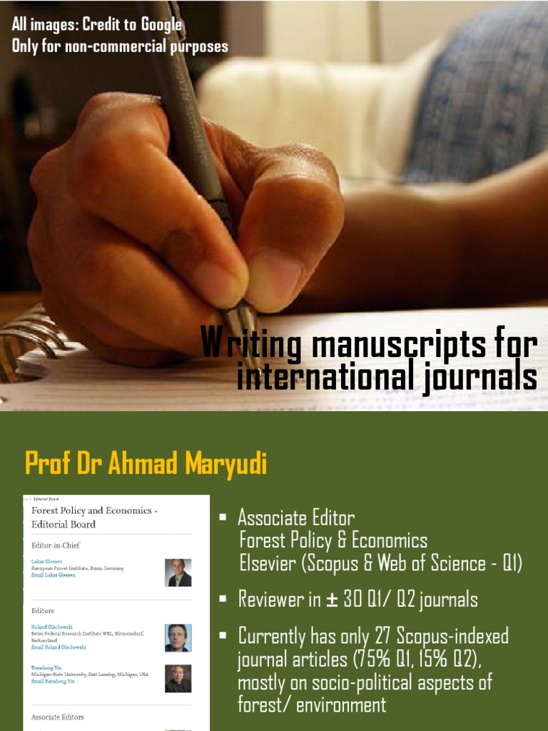 Writing Manuscripts For International Journals | PDF | Academic Journal ...