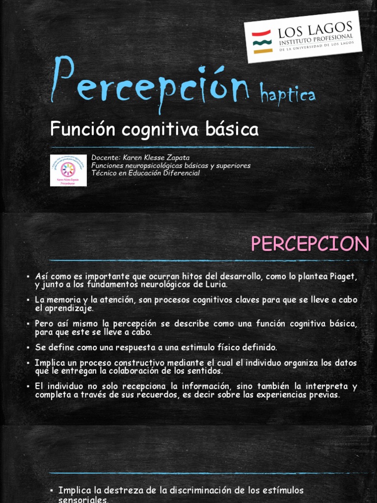 Percepción Haptica | Descargar gratis PDF | Percepción | Procesos mentales
