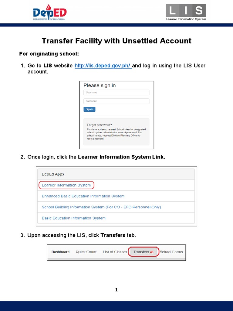 User Guide Transfer-Unsettled-Accounts MA1519 | PDF | Login | Cyberspace