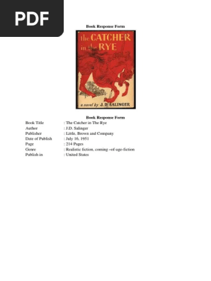 Catcher In The Rye Pdf The Catcher In The Rye By J.D. Salinger.