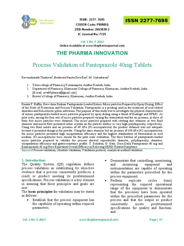 Pharmaceutical Guidance | PDF | Verification And Validation | Tablet ...