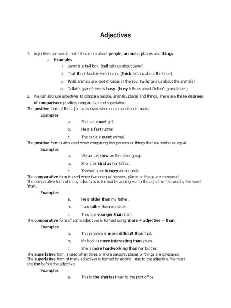 Adjectives | PDF | Semantic Units | Rhetoric