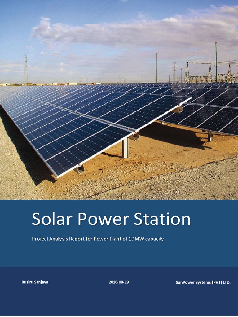 10mw Solar Powerplant | PDF | Solar Power | Photovoltaic System