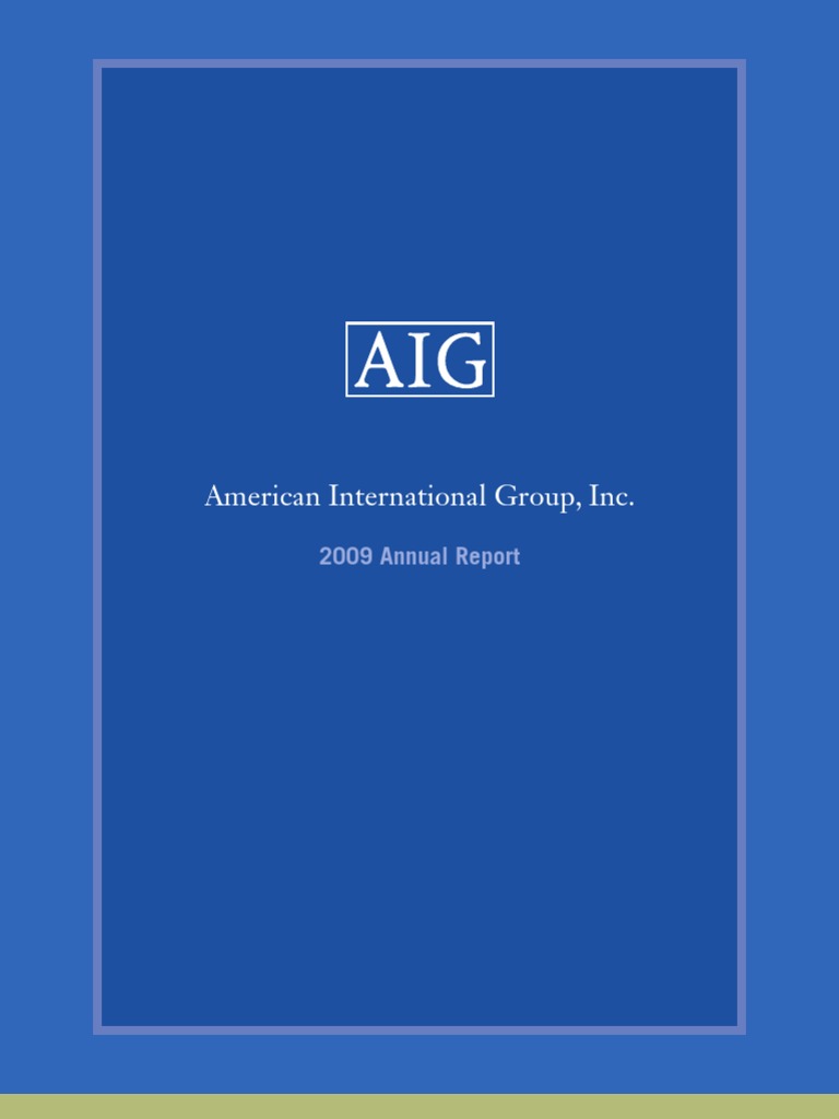 AIG 2009 Annual Report Overview | PDF | American International Group ...