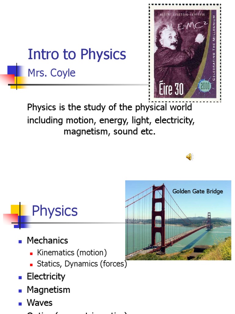 Intro to Physics: The Study of Motion, Energy and More | PDF | Physics ...