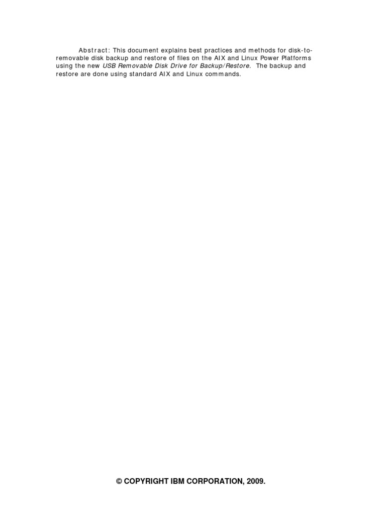 Using A USB Removable Disk Drive For BackupRestore | PDF | Backup ...