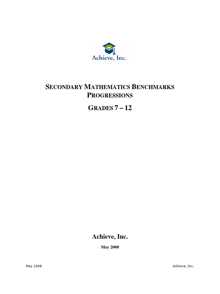 Secondary Math Standards by Strand - Achieve - May 2008 | PDF ...