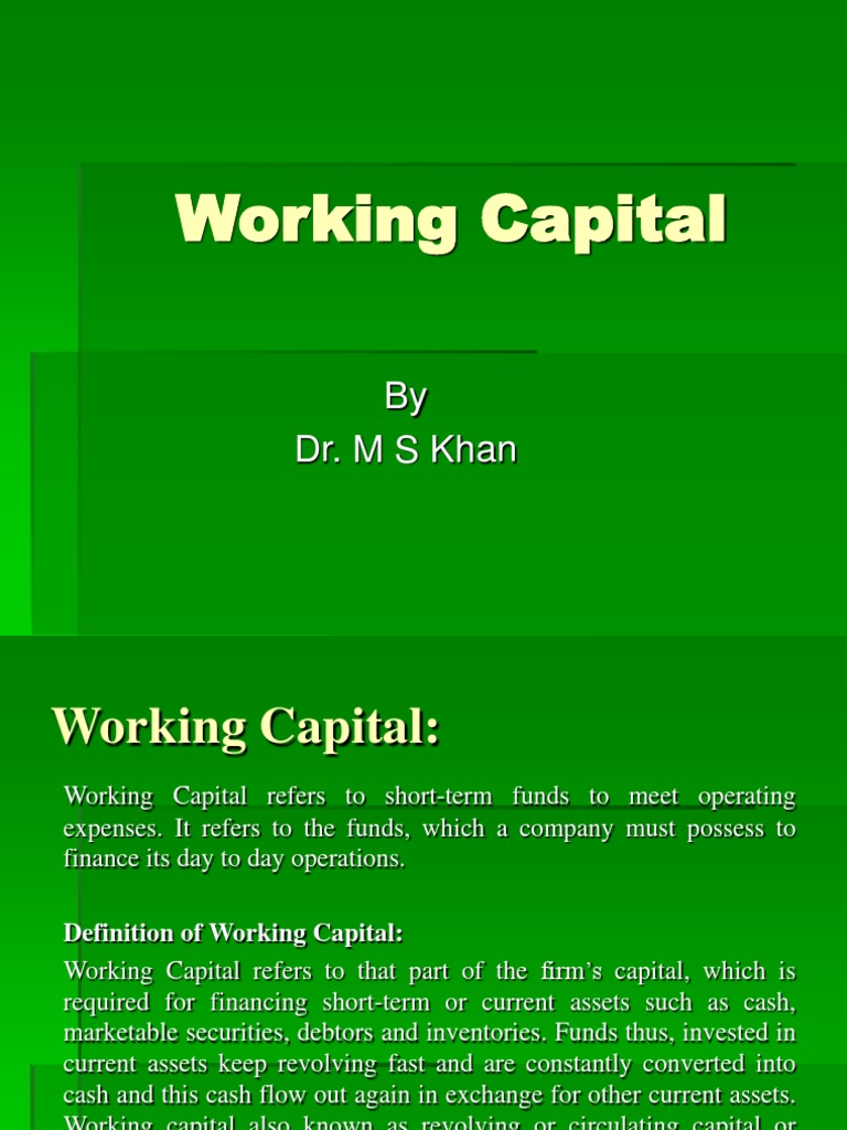 Working Capital | PDF | Working Capital | Financial Economics