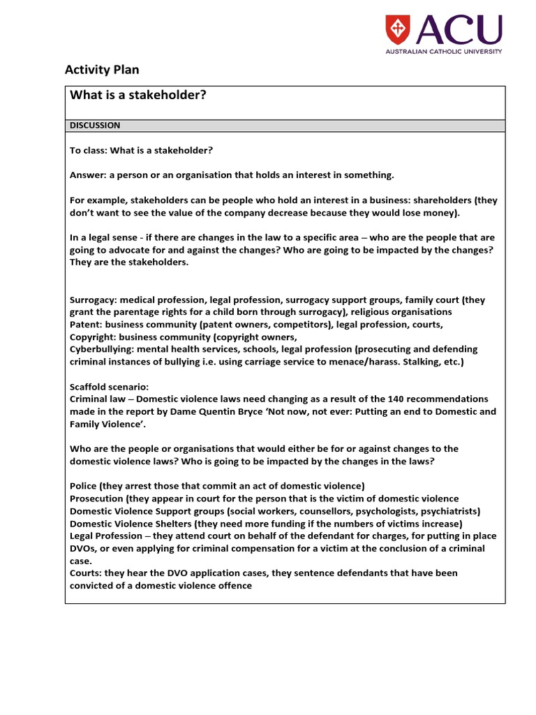 Stakeholder Definition and Example | PDF
